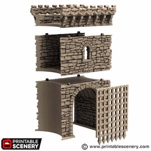 Dnd King's Castle Gate Royal Entrance With 2 Towers King and Country ...