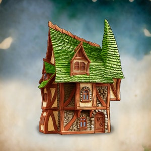 Dnd Canopy Peak House Home Gnome Druid Fantasy Forest 28mm Scatter ...