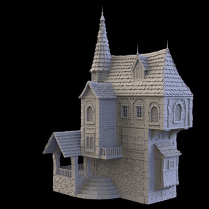 Dnd Medieval Mansion Home House- 28mm Scatter Village Tabletop Terrain ...