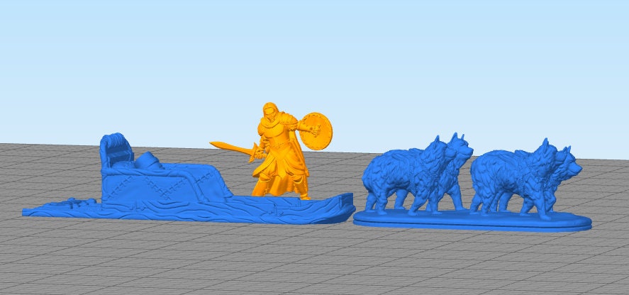 Dnd Sled and Dog Team Equipment Snow Winter Travel Arctic Animals ...