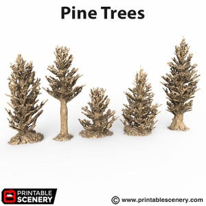 Dnd Pine Tree Lot for World Building Wilderness Mountain Terrain ...