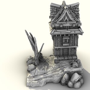 Dnd Small House With Base Village Cottage Tabletop Scatter Terrain RPG ...