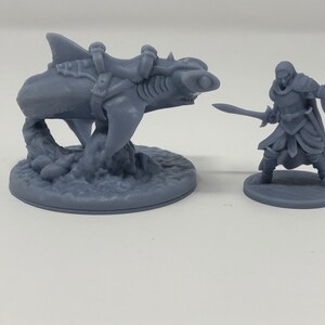 Dnd RPG Wargaming Terrain Atlantis Riders Hammerhead Shark Mount 28mm ...