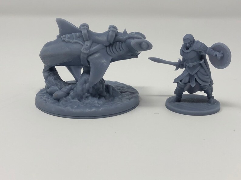 Dnd RPG Wargaming Terrain Atlantis Riders Hammerhead Shark Mount 28mm ...