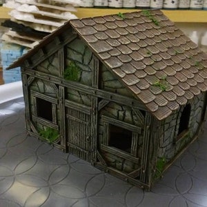 Dnd Small STONE House Village Tabletop Terrain Miniature RPG D&D ...