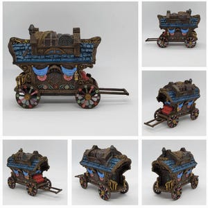 Dnd Gypsy Wagon Merchant Wagon Traveler Caravan Cart Gypsies Tabletop ...