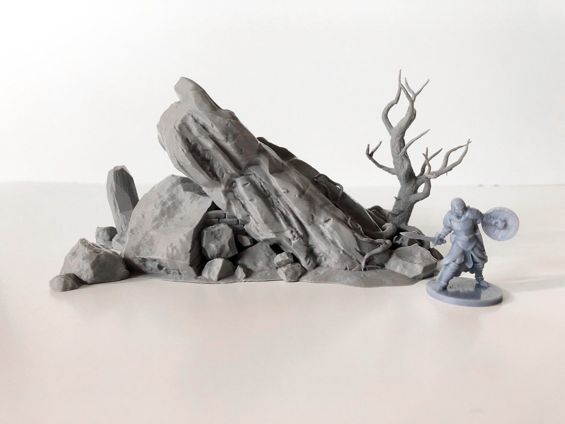 Dnd Ancient Tomb Cemetery Graveyard Tabletop Scatter Terrain Miniature ...