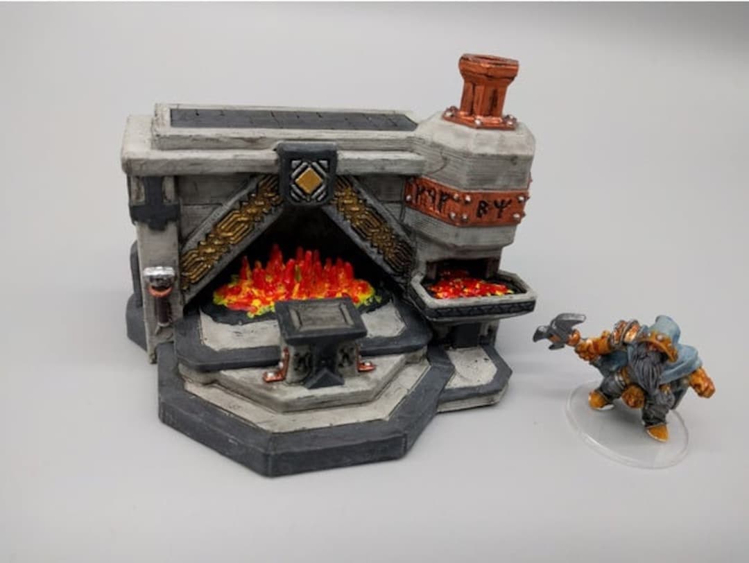 Dnd Dwarf Dwarven Forge Blacksmith Shop Weapons and Armor Tabletop ...
