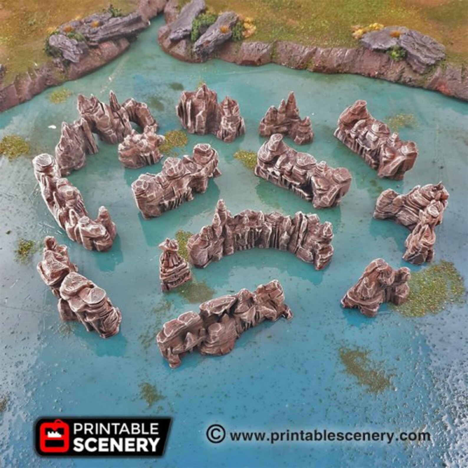 Dnd LOW Cavern Walls Goblin Grotto Clorehaven Tabletop Scatter Terrain ...
