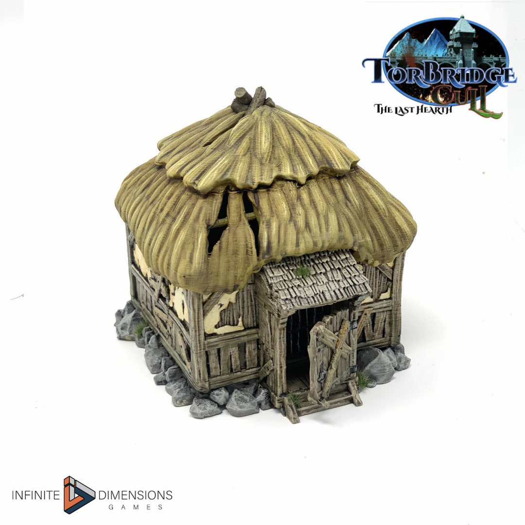 Dnd Prison Hut Camp Prisoners Shack Medieval Village Tabletop Terrain ...