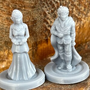 Dnd Elven Bride and Groom SET Resin Miniature Wedding Ceremony Marriage ...