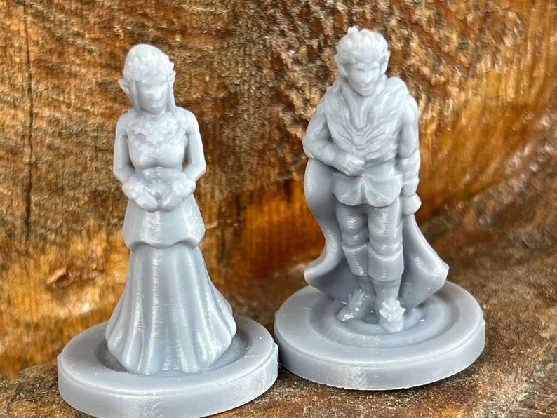 Dnd Elven Bride and Groom SET Resin Miniature Wedding Ceremony Marriage ...