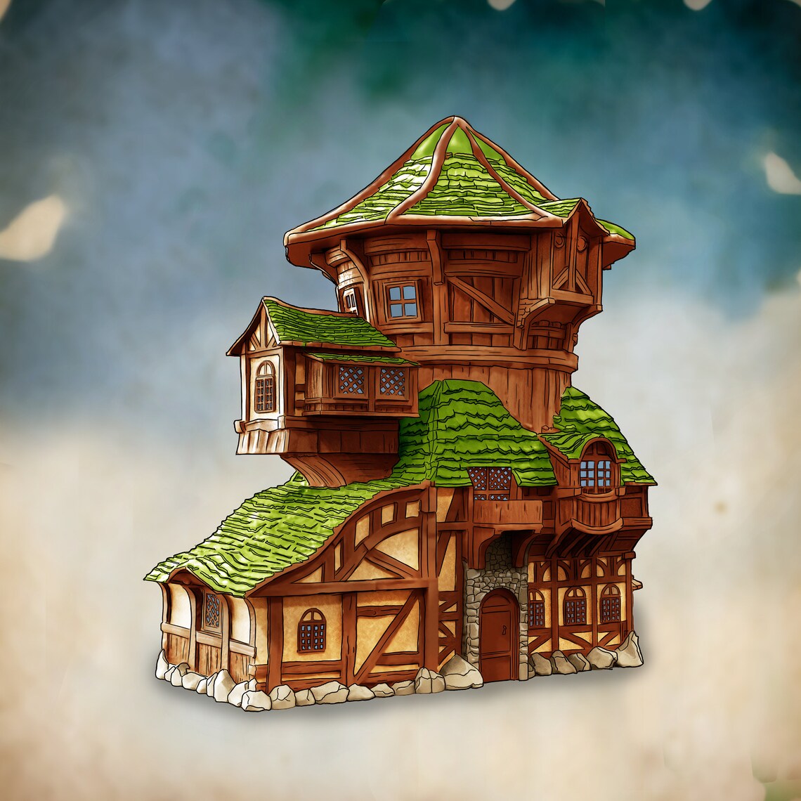 Dnd Townhall Town Hall Community Meeting House Gnome Druid Fantasy ...