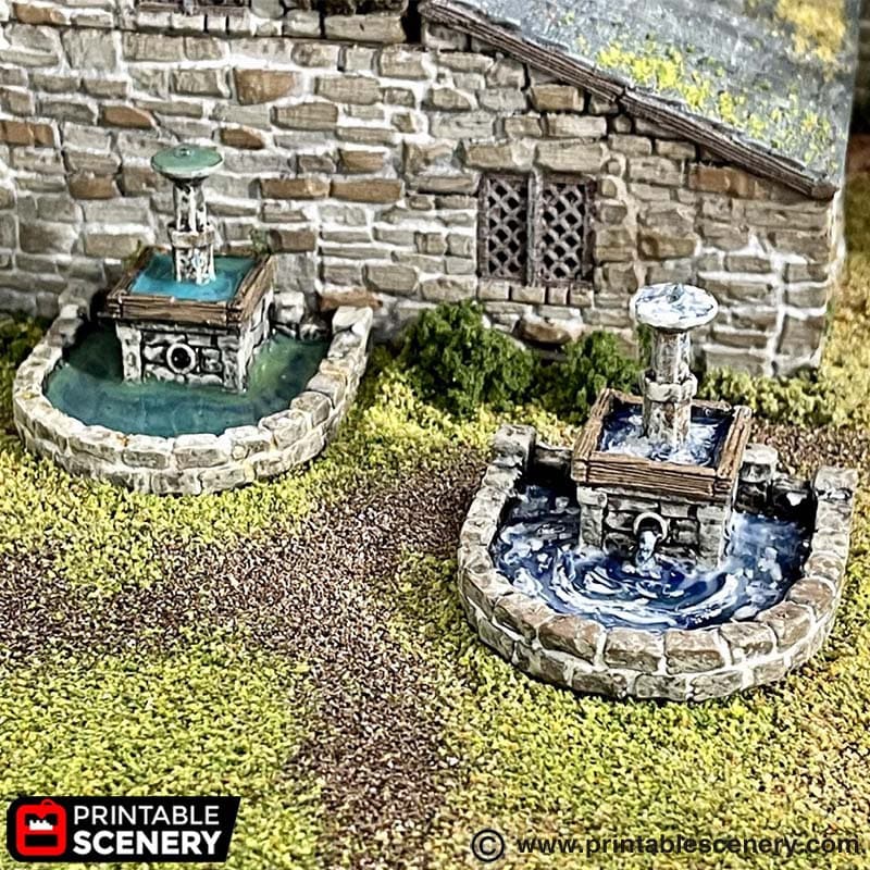 Dnd Town Fountain From King and Country Village Tabletop - Etsy