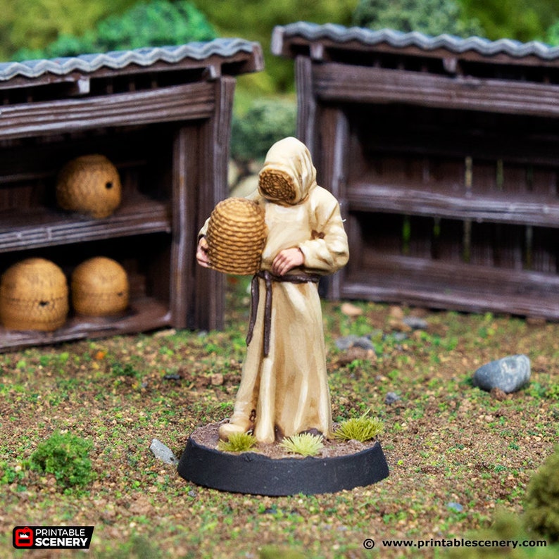Dnd Beekeepers and Beehives Bee Farmer King and Country Village ...
