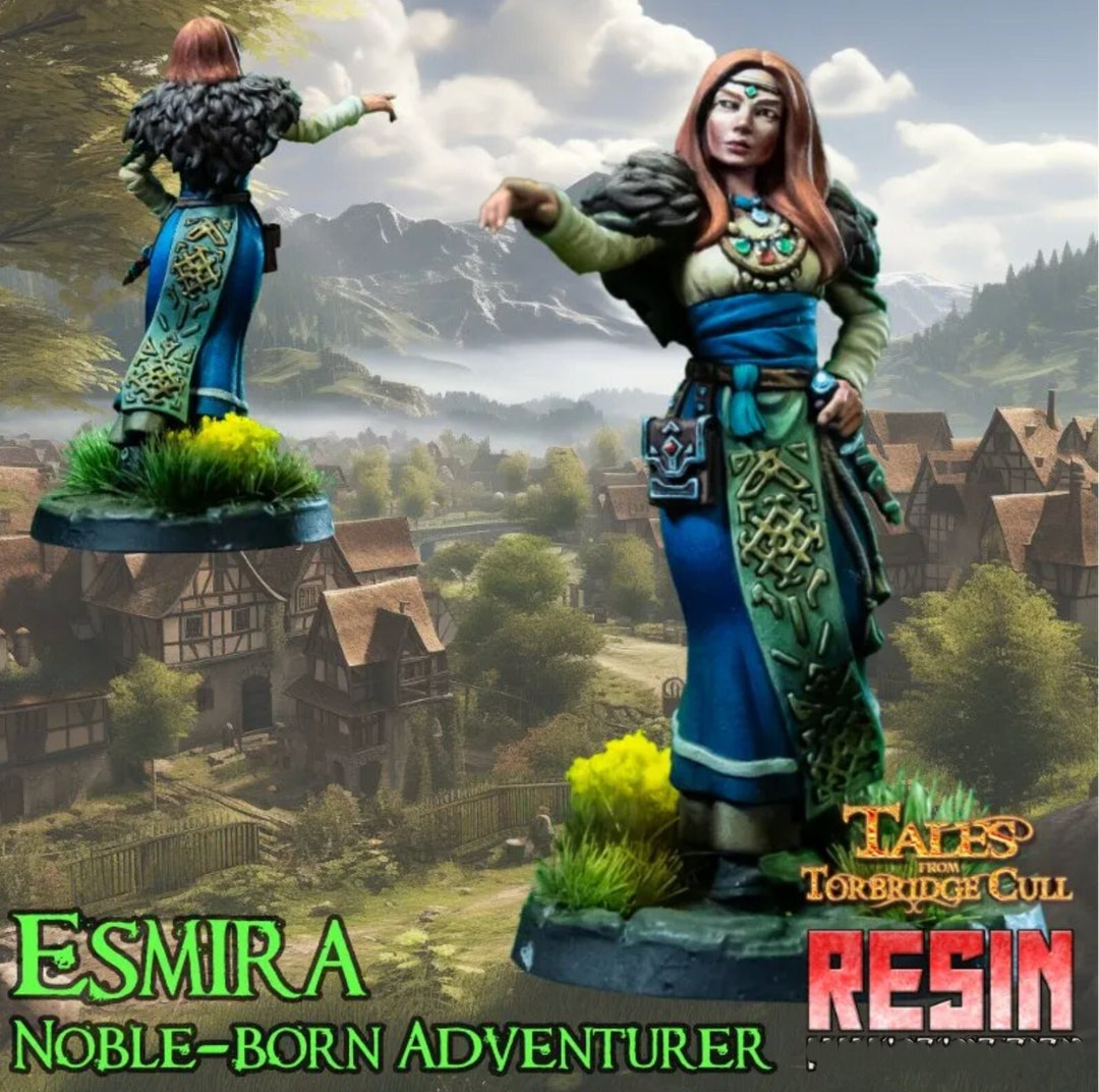 Dnd RESIN Esmira Noble Born Adventurer Female 28mm Miniature Merchant ...