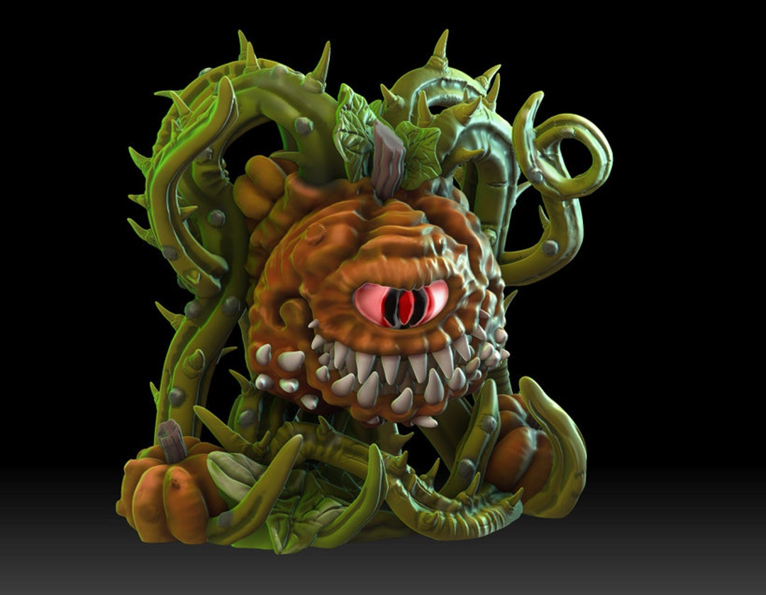 Dnd One-eyed Pumpkin Monster Creature 28mm Miniature Wargaming Games ...