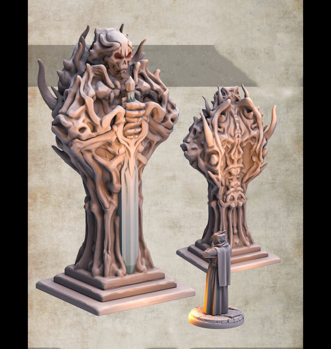 Dnd Ancient Guard Totem Statue Ruins 28mm Scatter Terrain Throne Room ...