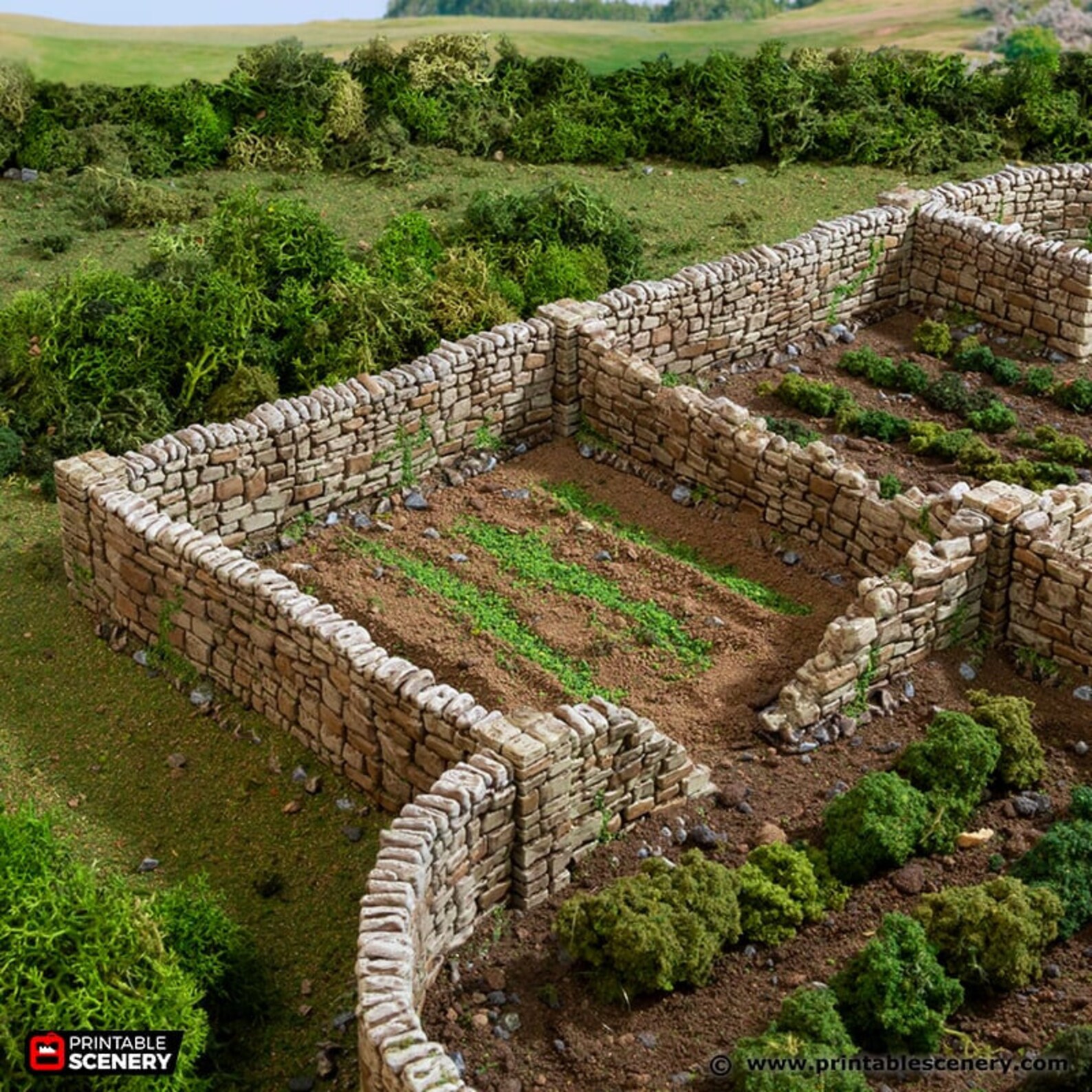 Dnd Country High Walls Set of 13 Pieces Stone Fencing Fence Medieval ...