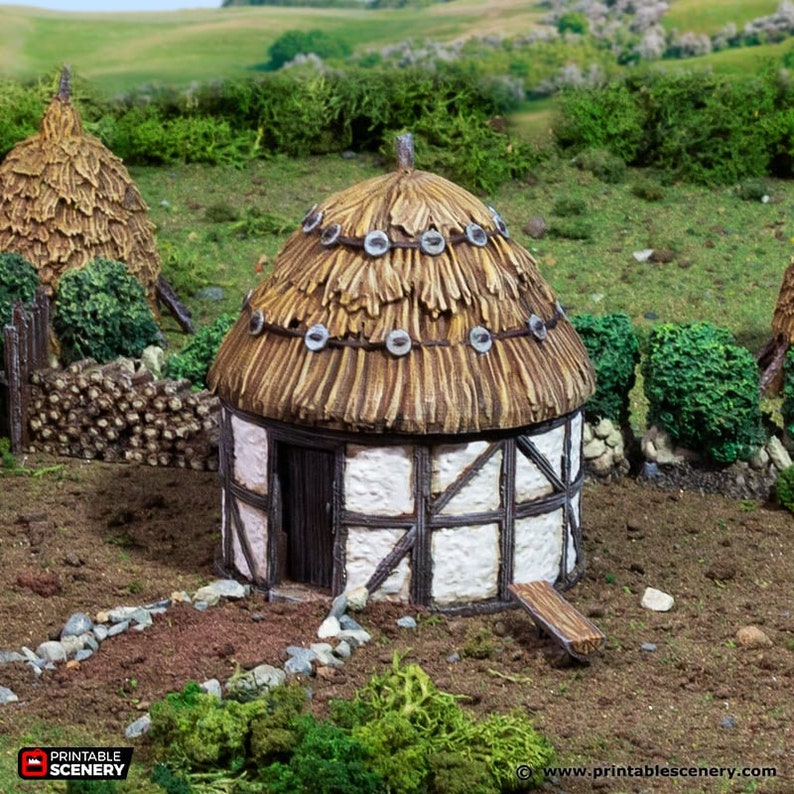 Dnd Small Round House Shack Shed Storehouse Medieval Village - Etsy