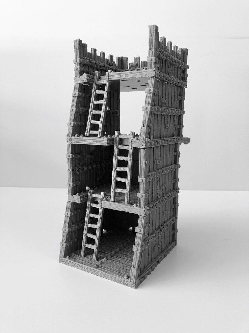 Dnd Siege Tower Wargaming Battle War Tabletop Scatter Terrain RPG D&D ...