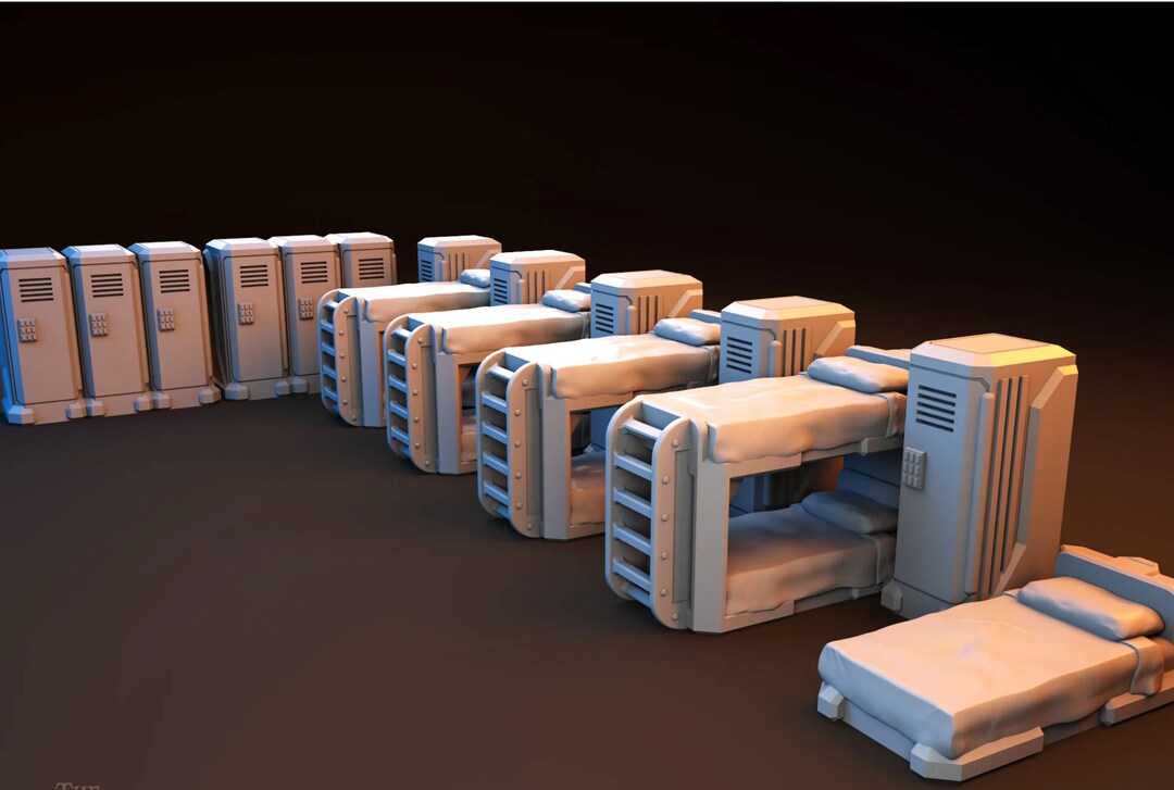 Dnd Barracks Dorm Bunk Set Rebel Base for Battle Legion Sci-fi Scatter ...