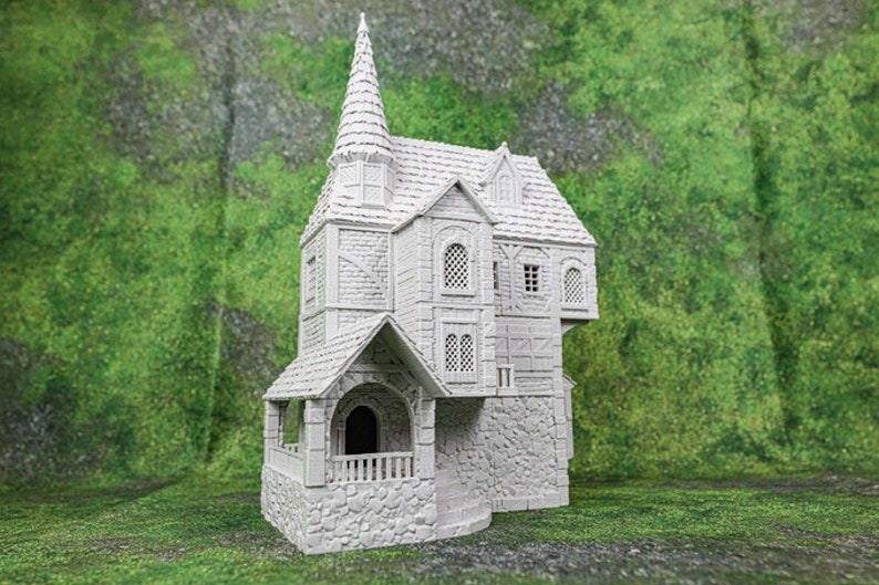 Dnd Medieval Mansion Home House- 28mm Scatter Village Tabletop Terrain ...