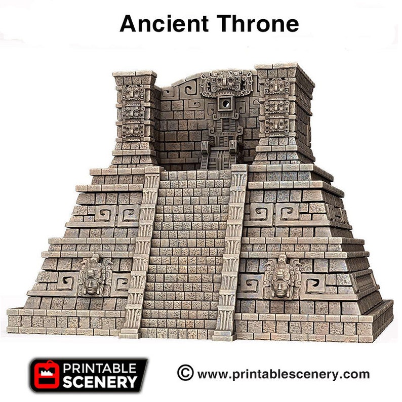 Dnd Ancient Throne Aztec Pyramid Jungle Ruins Tabletop Scatter - Etsy