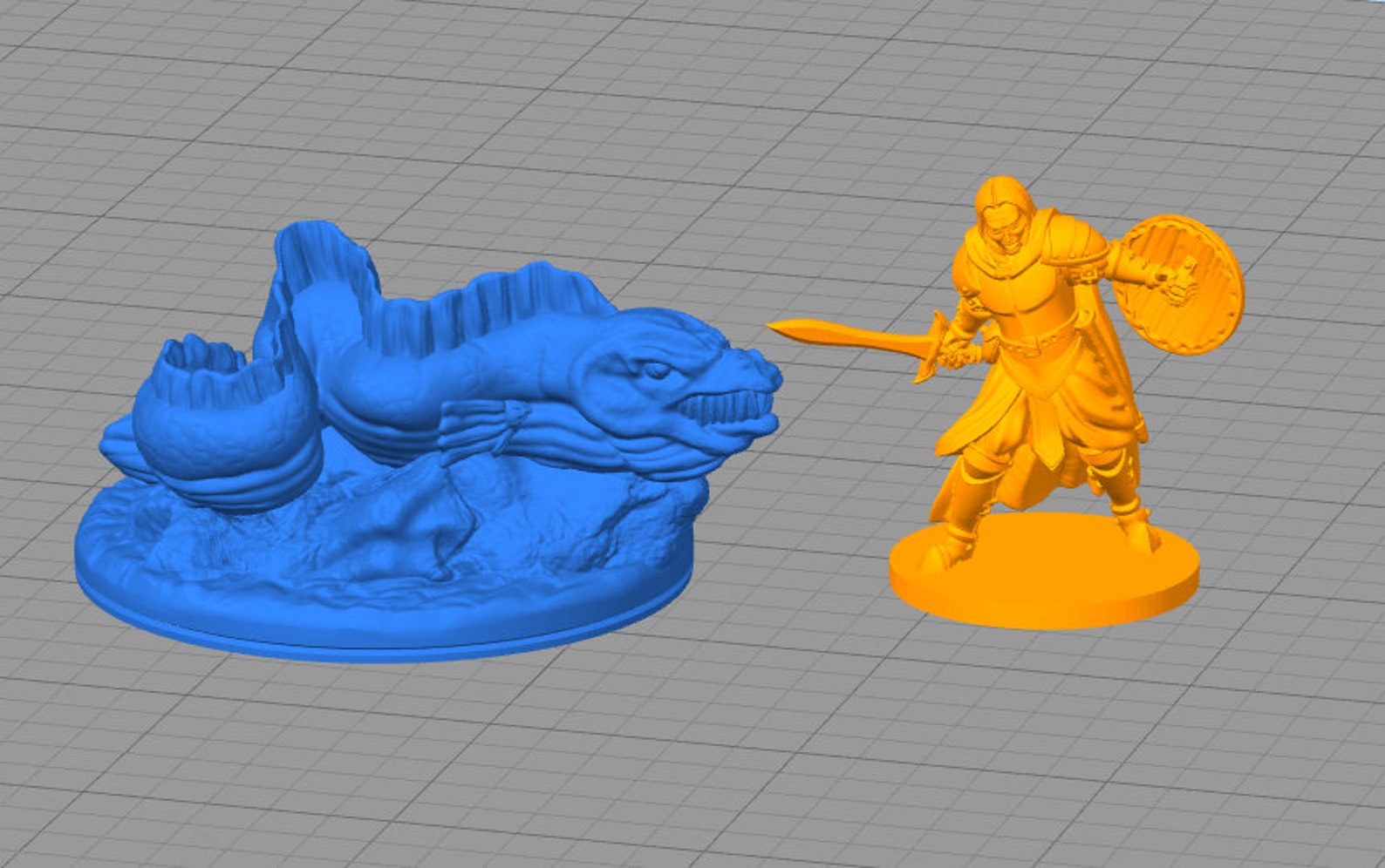 Dnd Giant Eel Electric Sea Serpent Creatures Miniature - Etsy