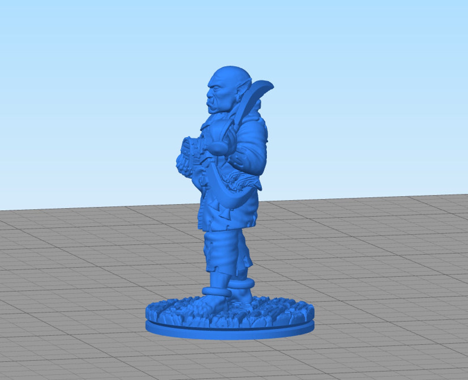 Dnd Half Orc With Cutlass D and D Fantasy Miniature RPG D&D | Etsy