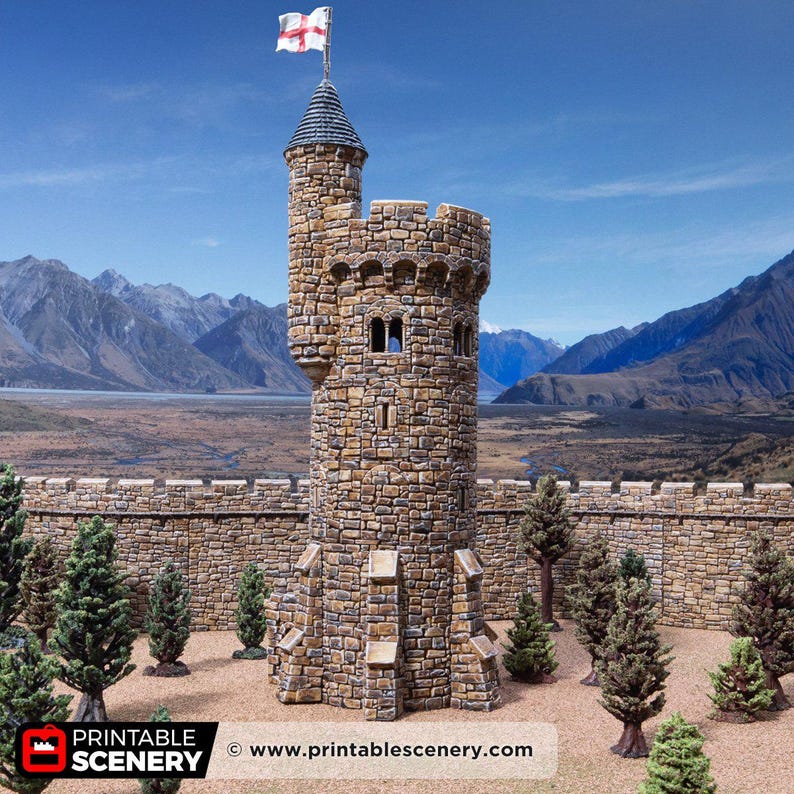 Dnd Hex Adeline Tower Bastion Turret Castle Medieval Village RPG ...
