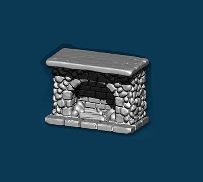 Dnd Fireplace Stone Hearth Furniture Furnishings for Tavern - Etsy
