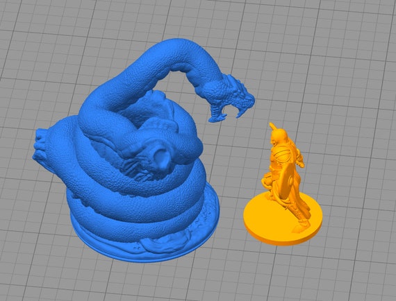 dnd RPG Wargaming Terrain Giant Jungle Snake Tabletop Miniature RPG ...