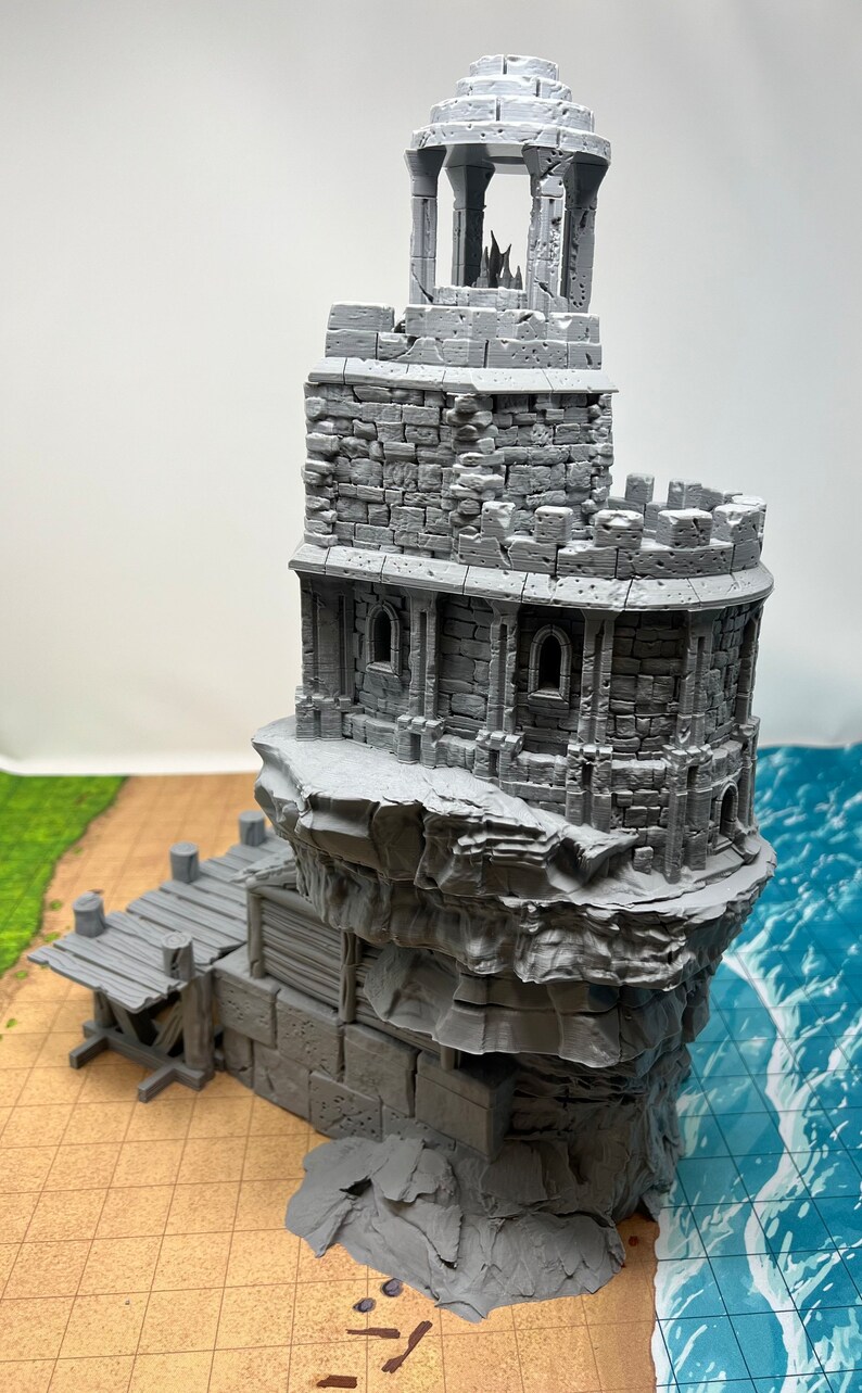 Dnd Lighthouse Watchtower Seaport Beach Cove Tabletop Scatter - Etsy
