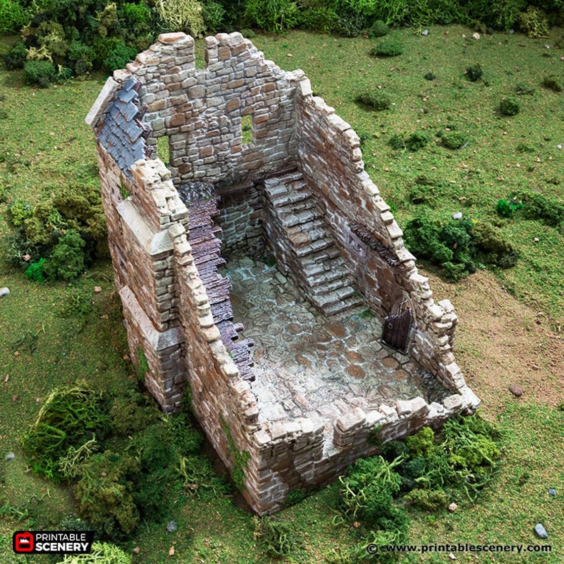 Dnd Ruined Norman Stone Manor Cottage Medieval House From King and ...