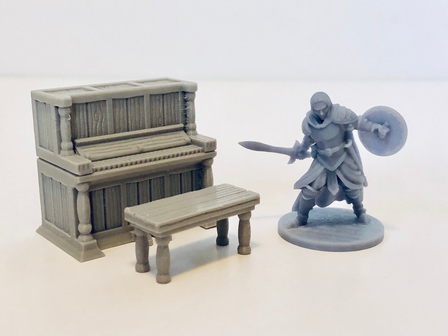 Dnd Piano and Bench Village Tavern Tabletop Terrain Miniature | Etsy