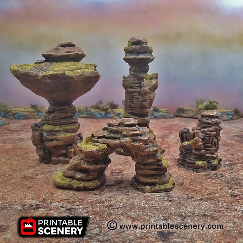 Dnd Canyon Rocks Desert Cavern Cave Bridge Underdark Tabletop - Etsy