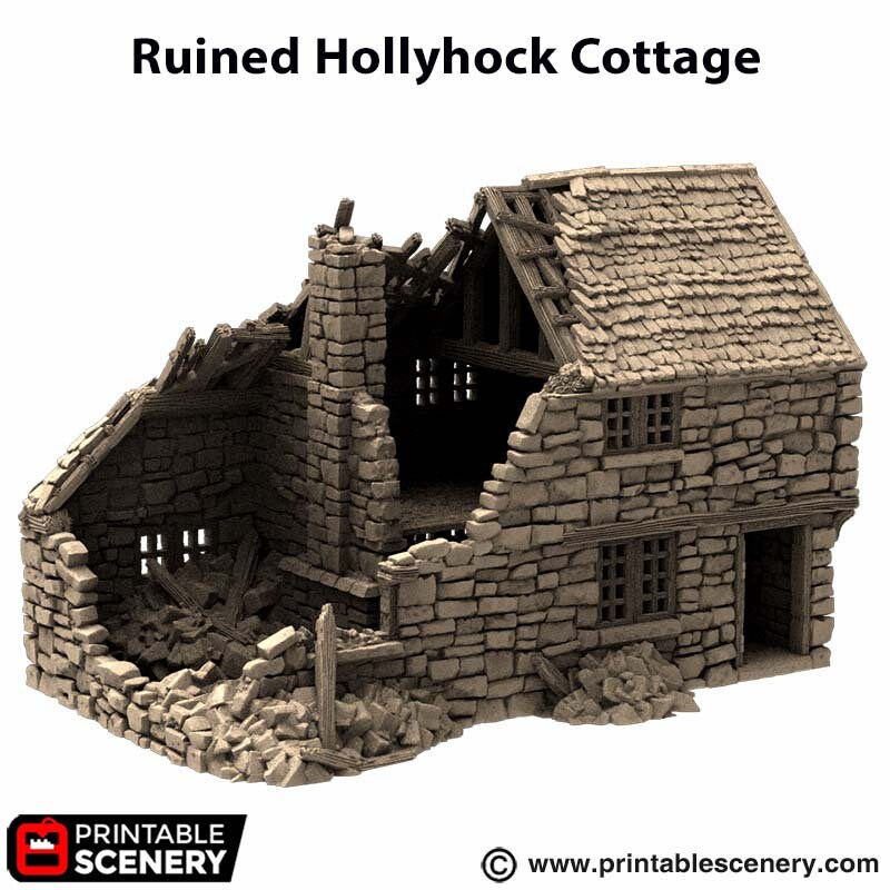 Dnd Ruined Hollyhock Cottage Medieval House From King and Country ...