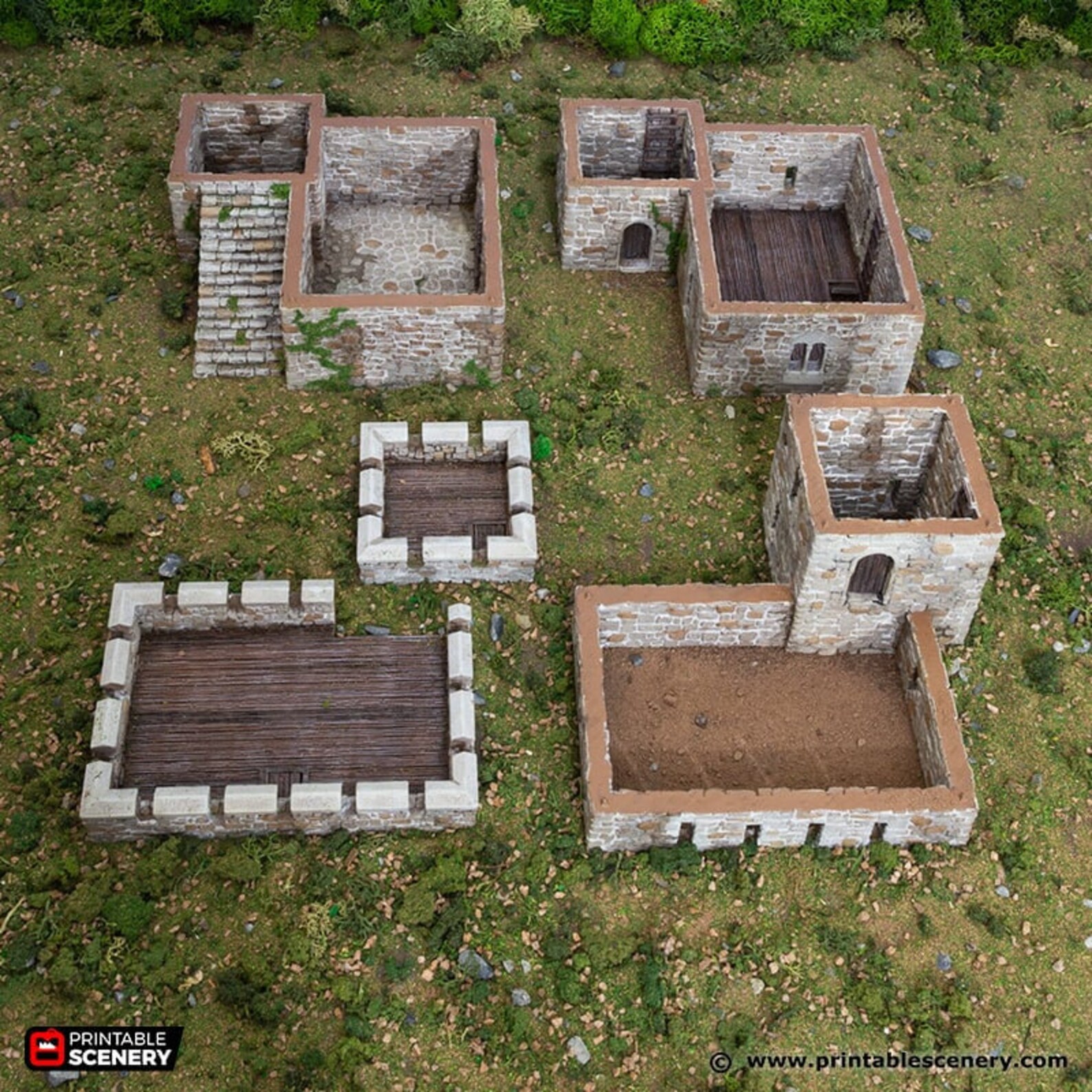 Dnd Norman Stone Fort Medieval Fortress Keep Country and King Village ...