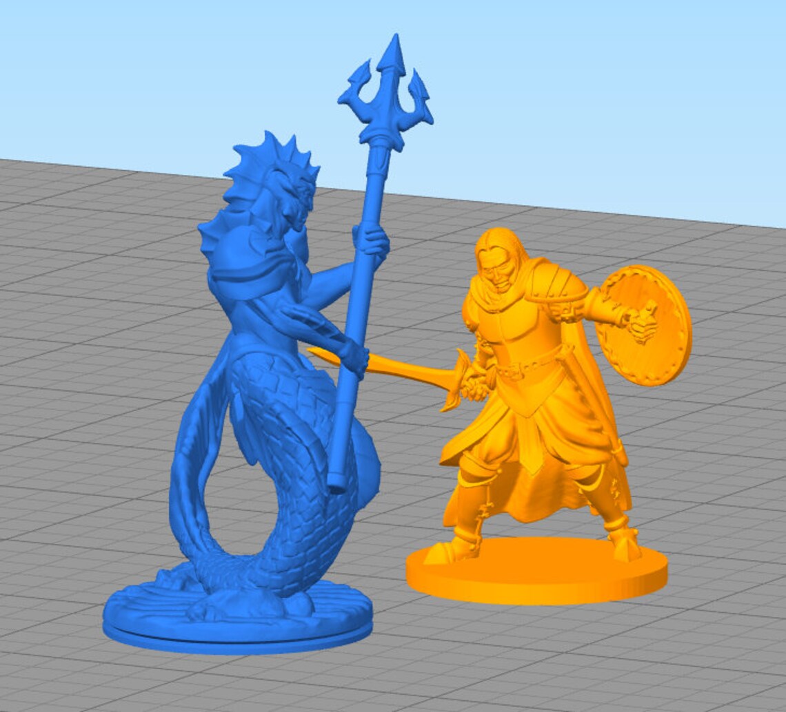 Dnd Merfolk Male B 28mm Miniature Resin RPG Warhammer D&D | Etsy