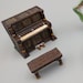 Dnd Piano and Bench Village Tavern Tabletop Terrain Miniature RPG D&D ...