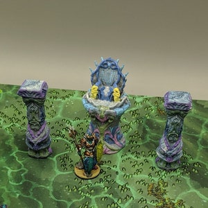 Dnd Atlantis Royal Sea Throne Depths of Savage Atoll Tabletop Scatter ...