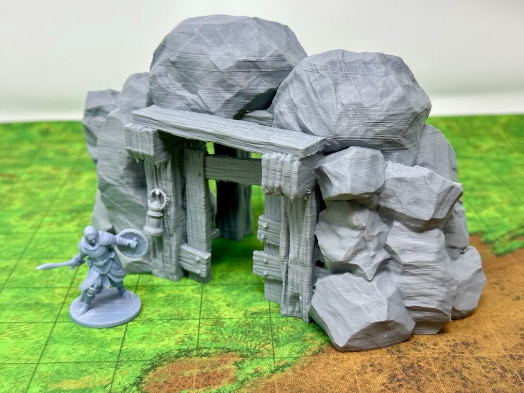 Dnd Mine Shaft Miner Entrance Dwarven Mountain City Goblin Mine ...