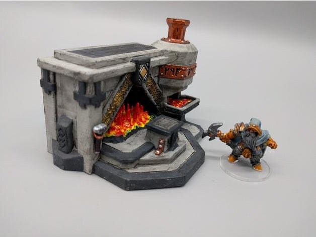 Dnd Dwarf Dwarven Forge Blacksmith Shop Weapons and Armor Tabletop ...
