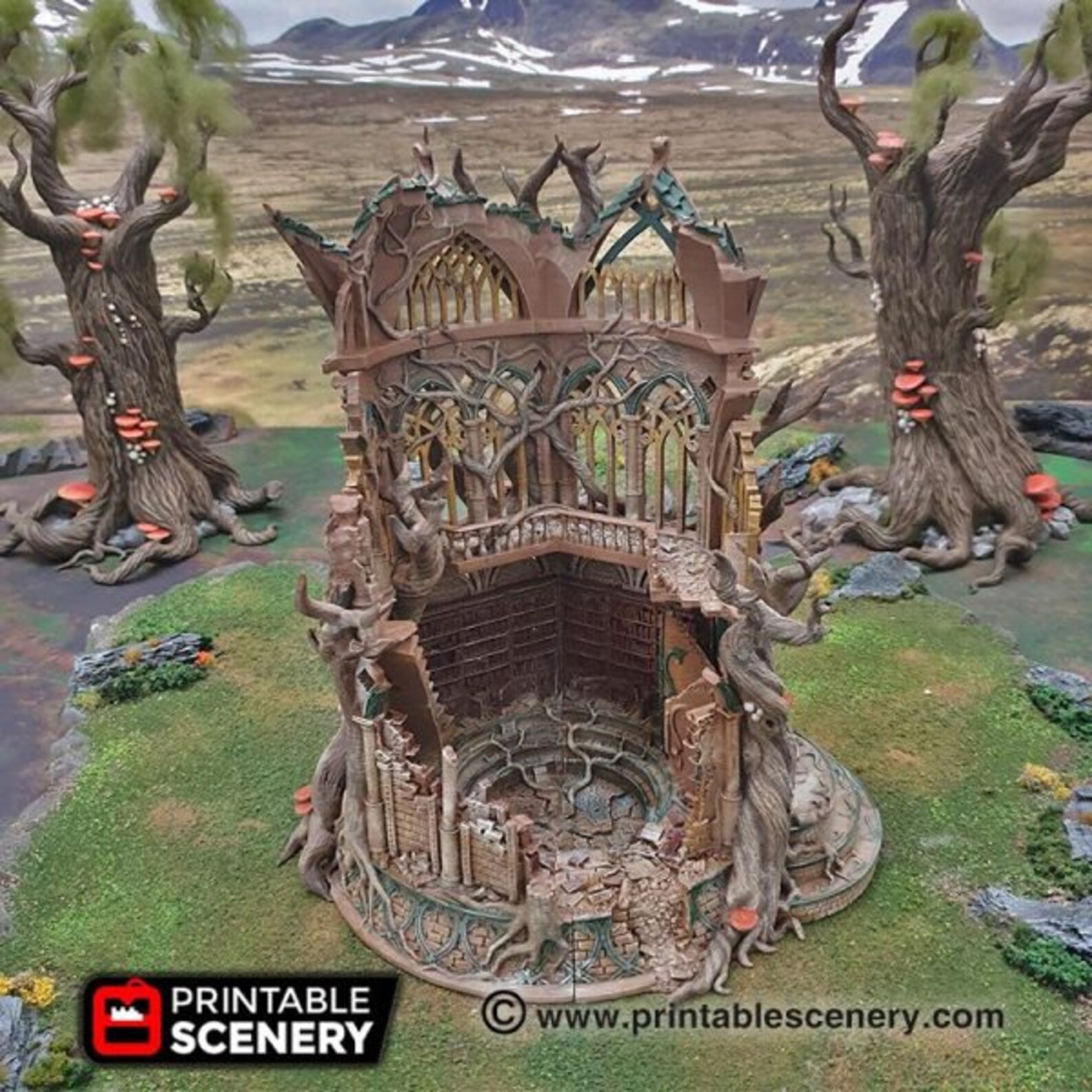Dnd Elven Lost Library of Ithillia Ruins Tabletop Fantasy - Etsy