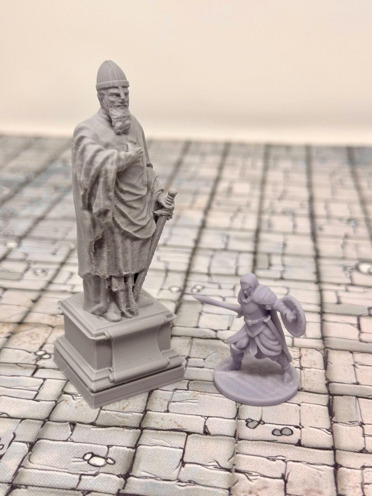Dnd Oath Statue Town Square Knight Memorial Castle Entrance Village ...