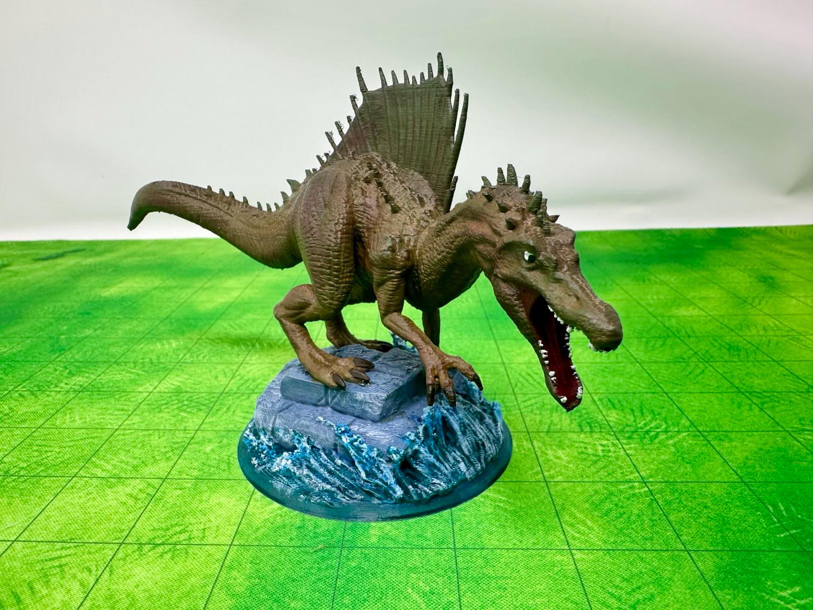 PAINTED Dnd Spinosaurus Dinosaur Prehistoric Animal Creature Wargaming ...