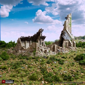 Dnd Ruined Norman Stone Church Medieval Chapel From King and Country ...
