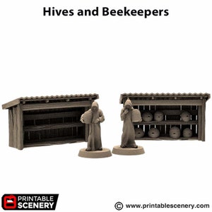 Dnd Beekeepers and Beehives Bee Farmer King and Country Village ...