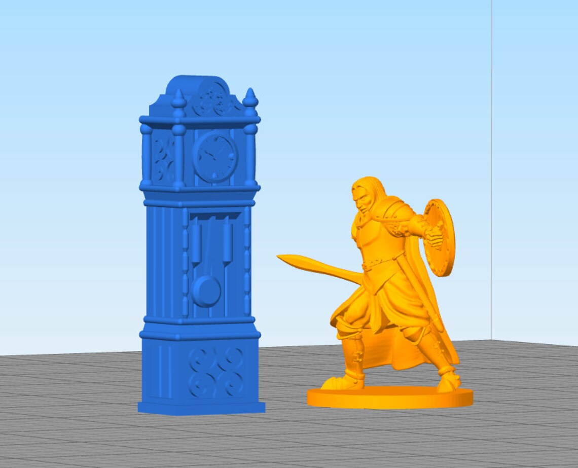 Dnd Grandfather Pendulum Clock Library Hall House Furniture - Etsy